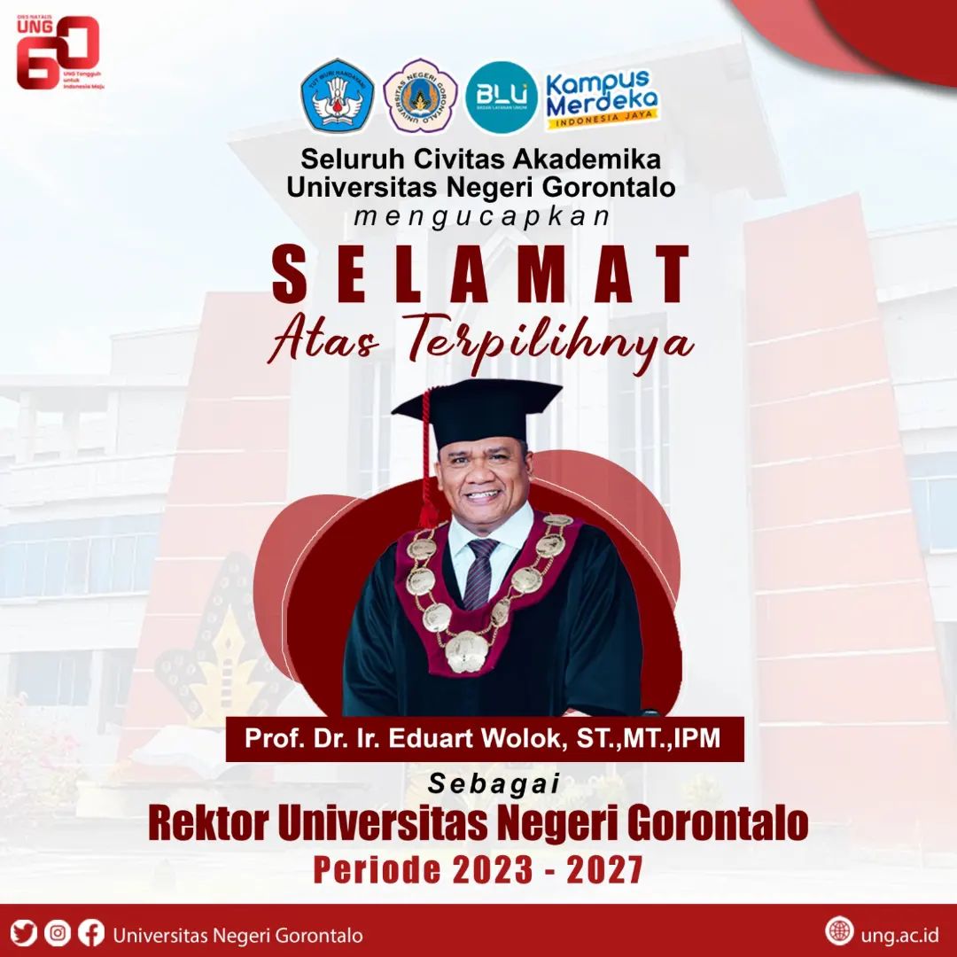 Eduart Wolok Kembali Pimpin UNG Periode 2023-2024 - Prosesnews.id