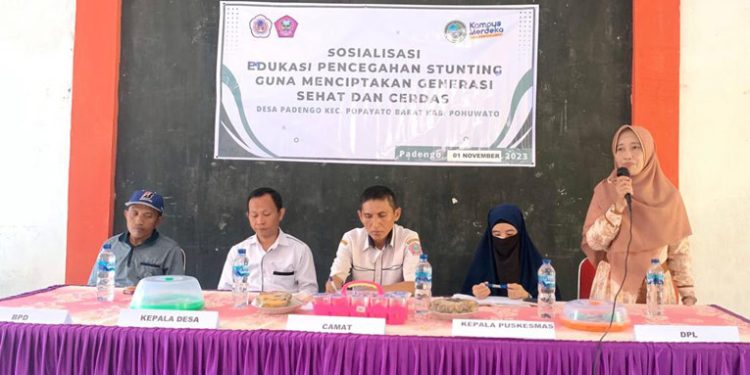 Sosialisasi Pencegahan Stunting, Kolaborasi Mahasiswa KKN UNG dan Ahli GizI - Prosesnews.id