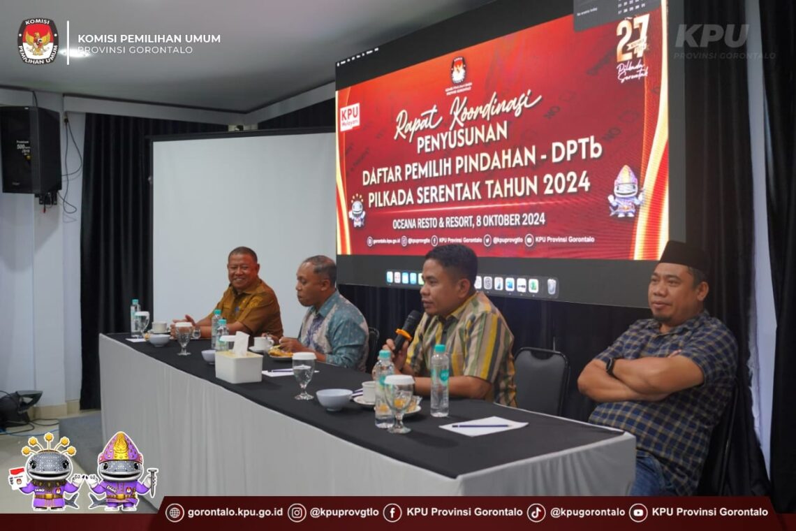 KPU Provinsi Gorontalo Gelar Rakor Penyusunan Daftar Pemilih Pindahan Pilkada 2024 - Prosesnews.id